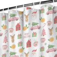 Basics Bathroom Shower Curtain, Water Resistant Fabric with Grommets ...