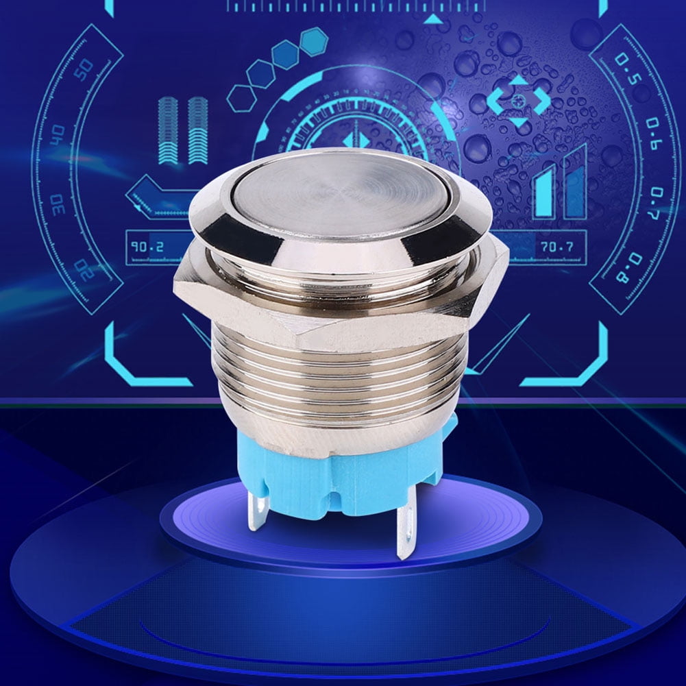 Interruptor pulsador de metal, 3 piezas, 2 pines, normalmente abierto ...