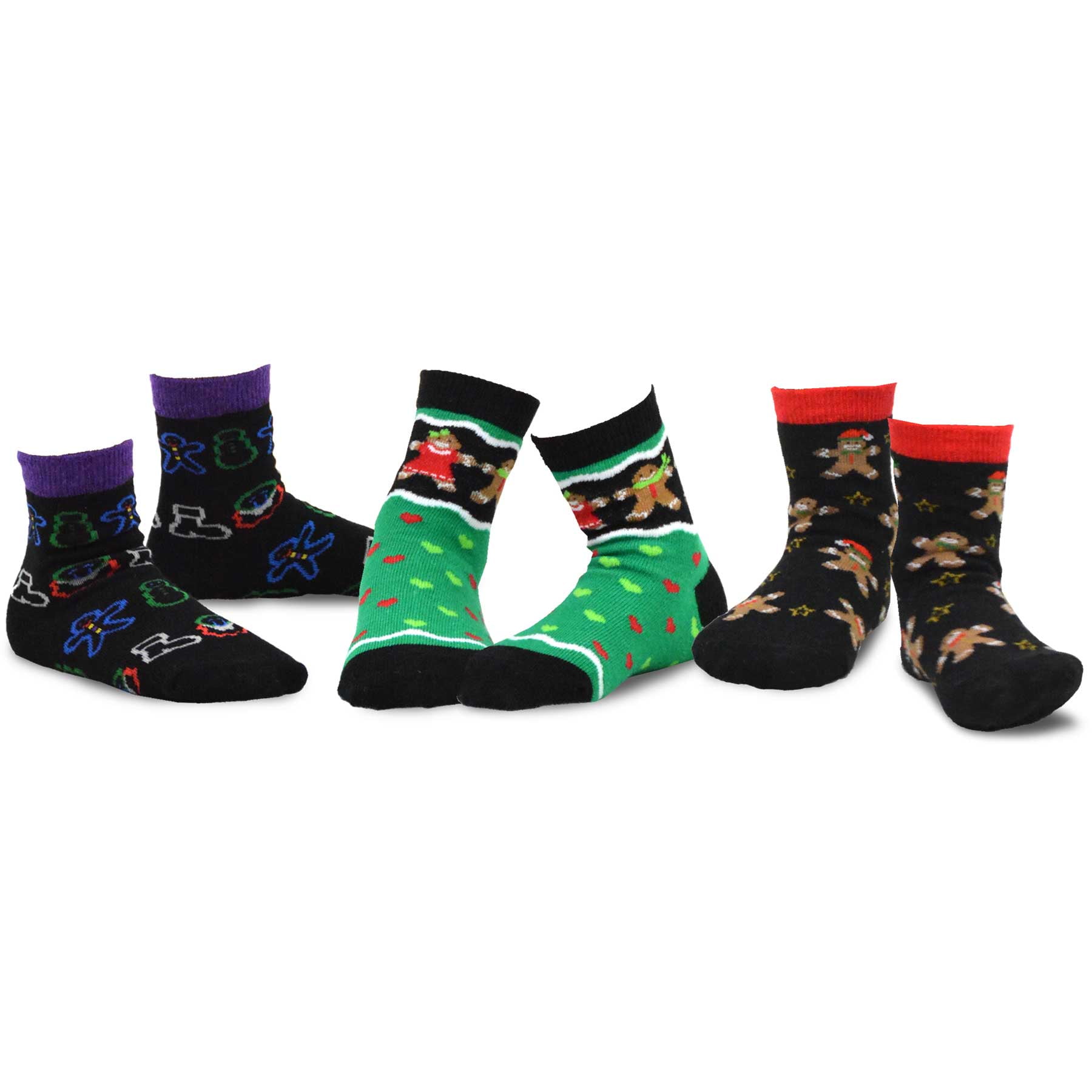 TeeHee Christmas Kids Cotton Fun Crew Socks 3-Pair Pack (12-24 Months ...