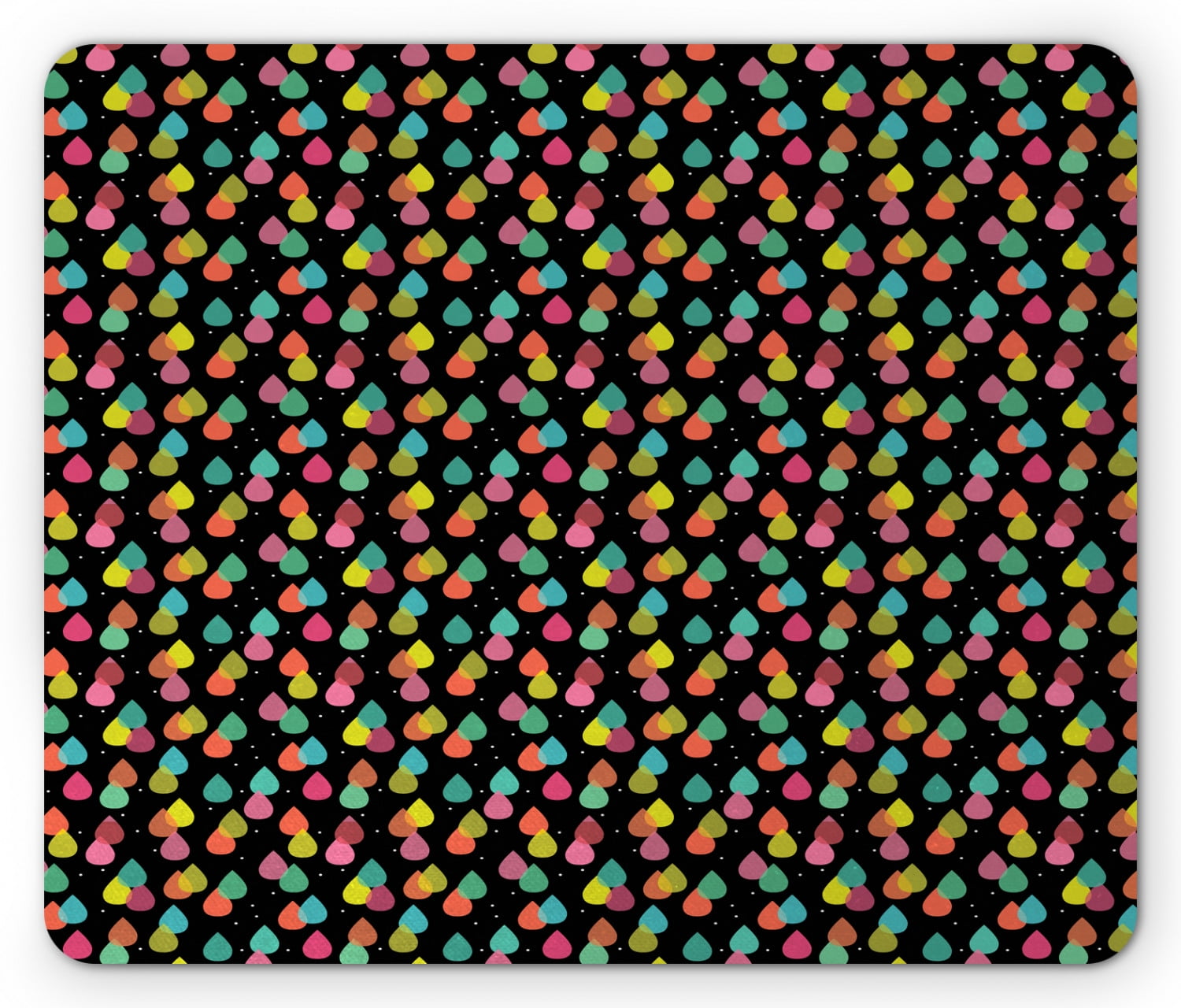 Colorful Mouse Pad, Abstract Pattern with Raindrops in Lively Colors ...