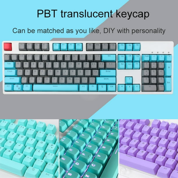 Walbest 104Pcs Universal PBT Translucent Keycaps for Mechanical ...