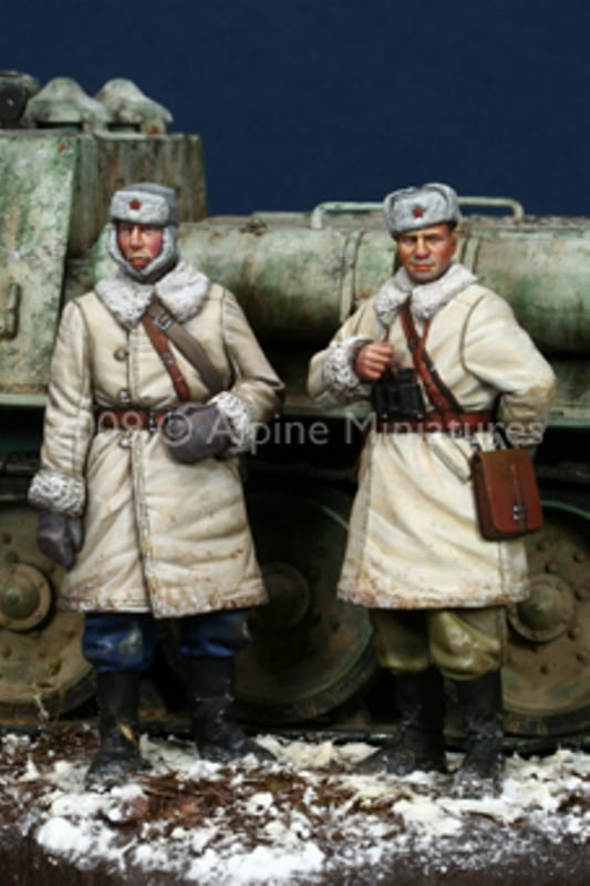 Alpine Miniatures 1:35 WWII Russian AFV Crew 2 Resin Figure Set + Puppy ...