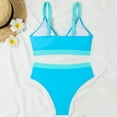 Bikinis for Women Push Up Color Blocked Swimwear Backless V-Neck Wire ...