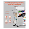 Craft Cart with Wheels & 15 Vinyl Roll Holders - Rolling Storage Table ...