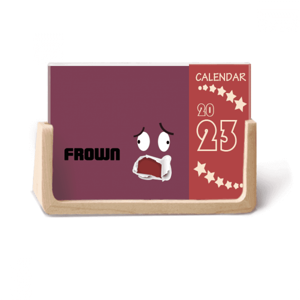 Red Emotion Worry Frown Eyebrow Desk Calendar Desktop Decoration 2023 ...