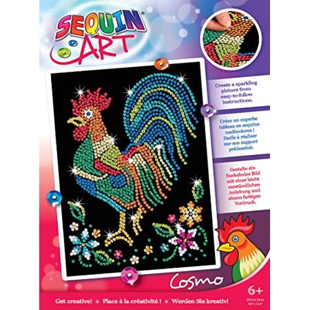 Sequin Art Red Rooster cockerel, Sparkling Arts and crafts Kit creative ...