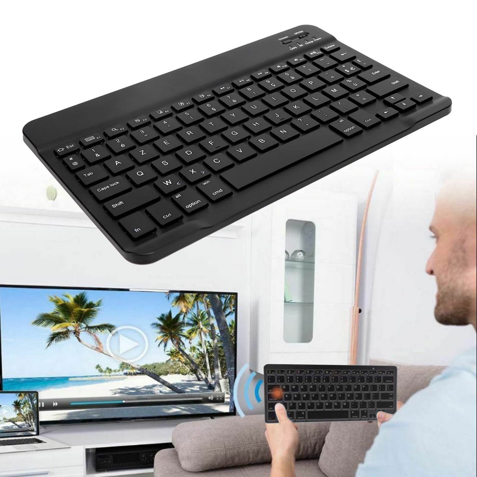 Click here for Ccdes Wireless Keyboard  Portable French English S... prices