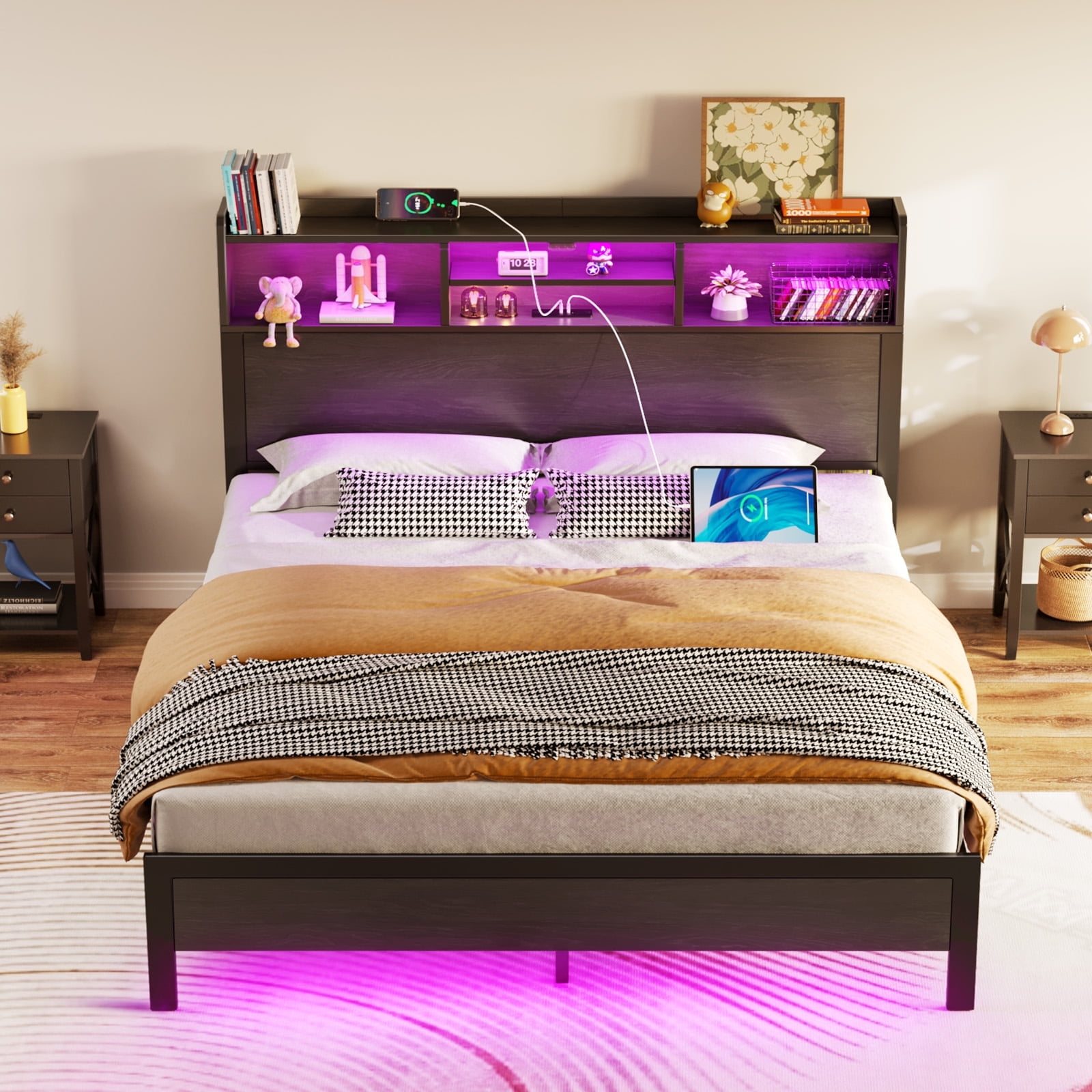 Click here for Greenstell Tech-Infused Queen Bed Frame - Minimali... prices