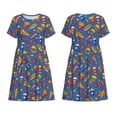 Cartoon Snack Junk Food Lover Gift Dresses Short Sleeve Nightdresses ...