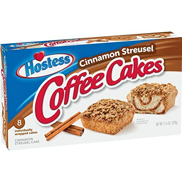 Hostess Cinnamon Streusel Coffee Cakes, Pack of 8-SET OF 2 - Walmart.com