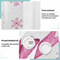 Christmas Pink Snowflakes Bows Curtain Light Filtering Thermal ...