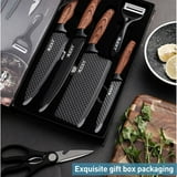 6 Pcs Chef's Knives Set Stainless Steel Cleaver Scissors Peeler Kitchen ...