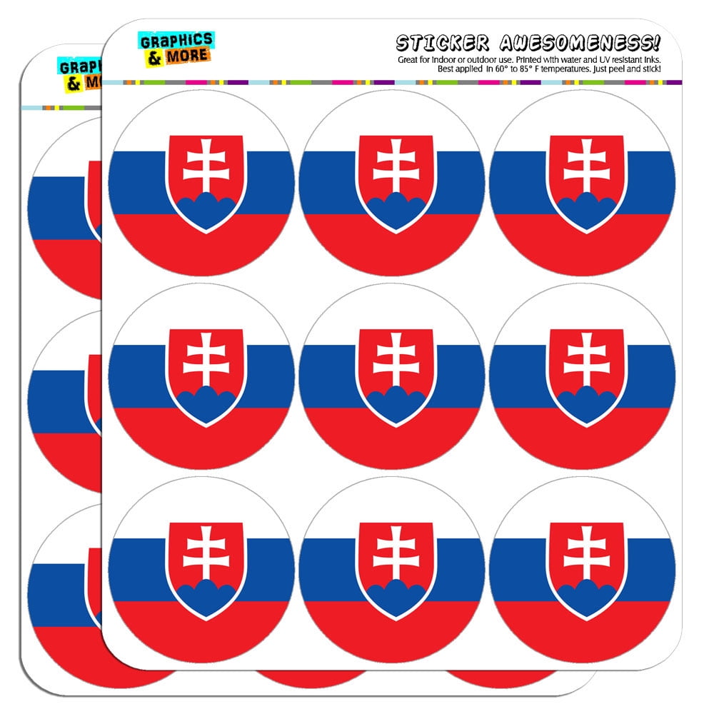 Slovakia National Country Flag 2" Scrapbooking Crafting Stickers ...