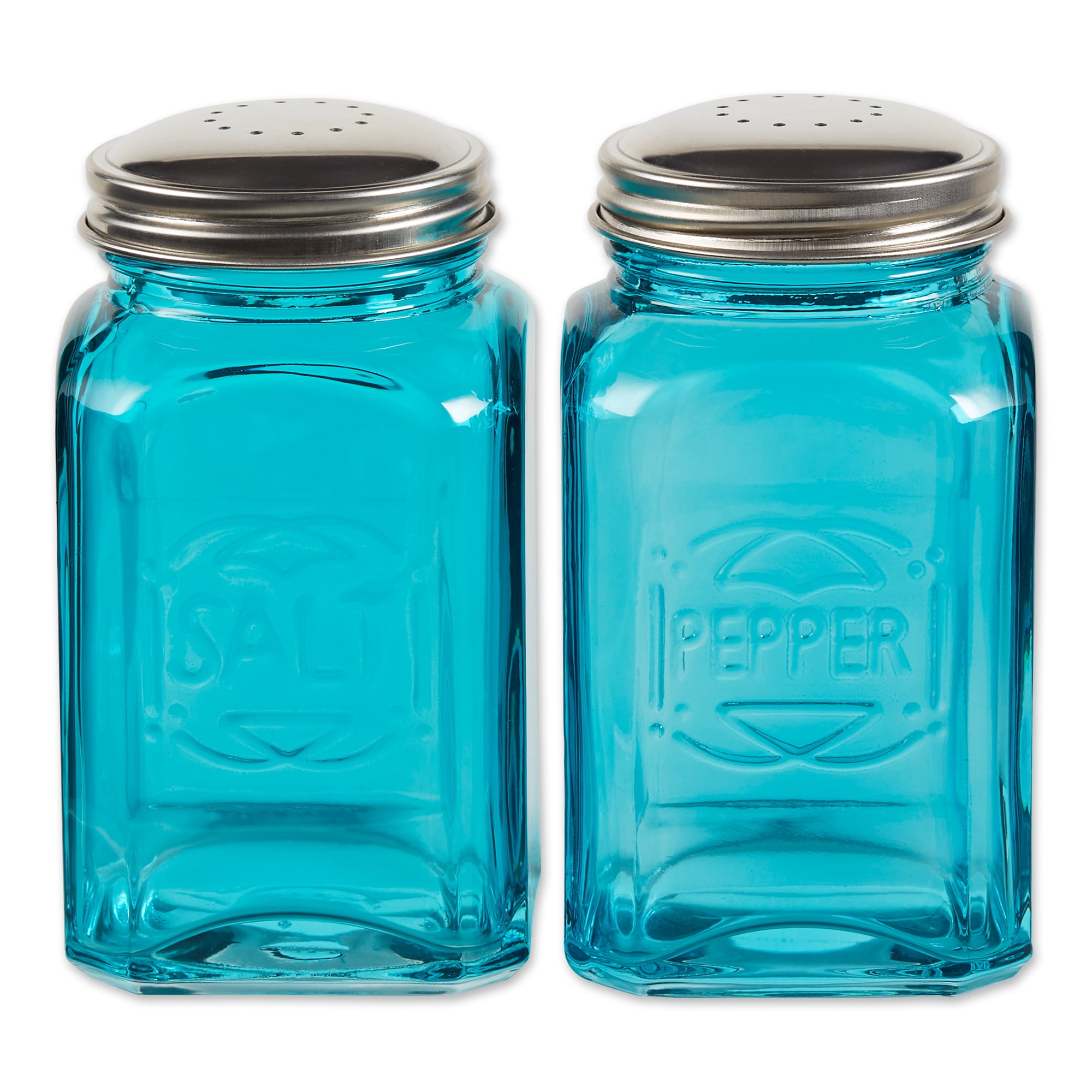 Retro Glass S&P Set - Turquoise - Walmart.com