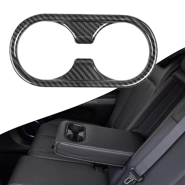 Lefu Carbon Fiber Style ABS Rear Water Cup Holder Cover Trim for ...