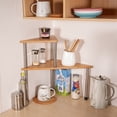 Ollieroo 2 Tier Kitchen Counter Top Corner Shelf Pantry Cabinet Storage ...