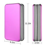 alavisxf xx 80 Capacity CD DVD Case, Portable Purple Hard Plastic ...