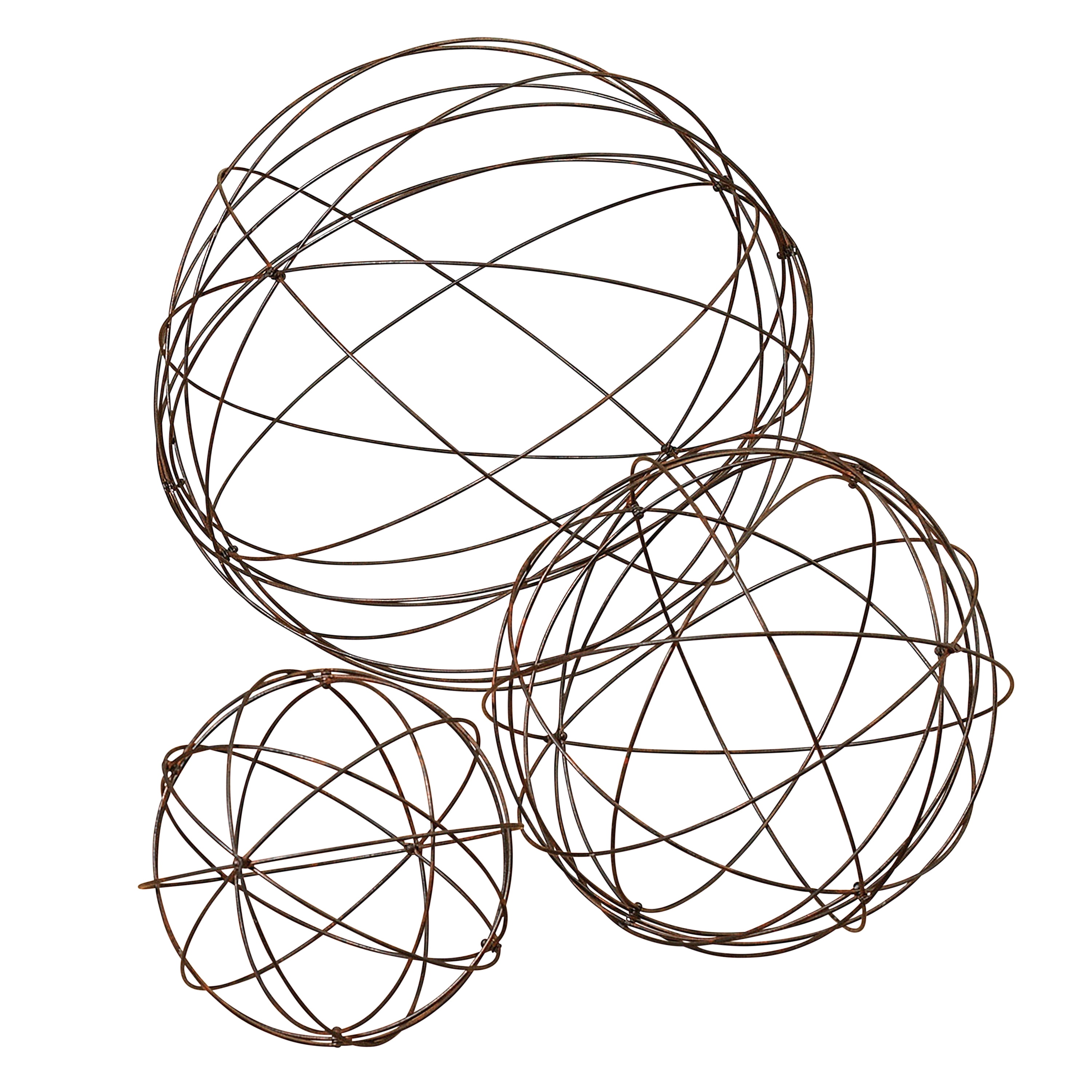 Gerson Set of 3 Assorted Sized Wire Garden Spheres - Walmart.com