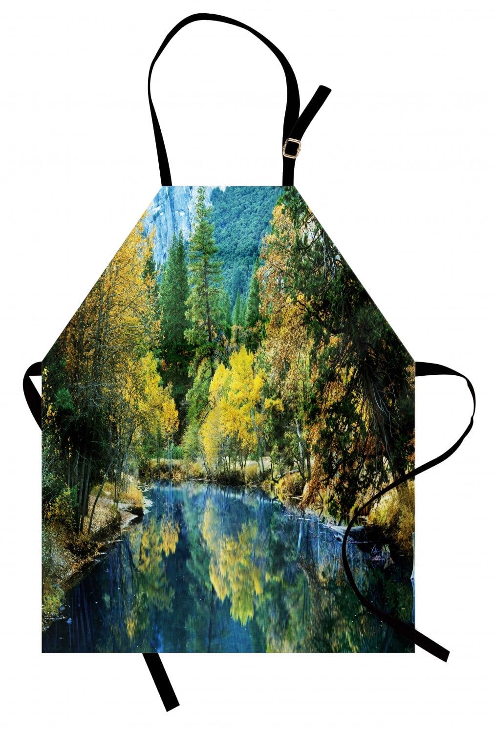 Nature Apron Autumn Landscape Scenery Forest by River Seasonal Rural ...