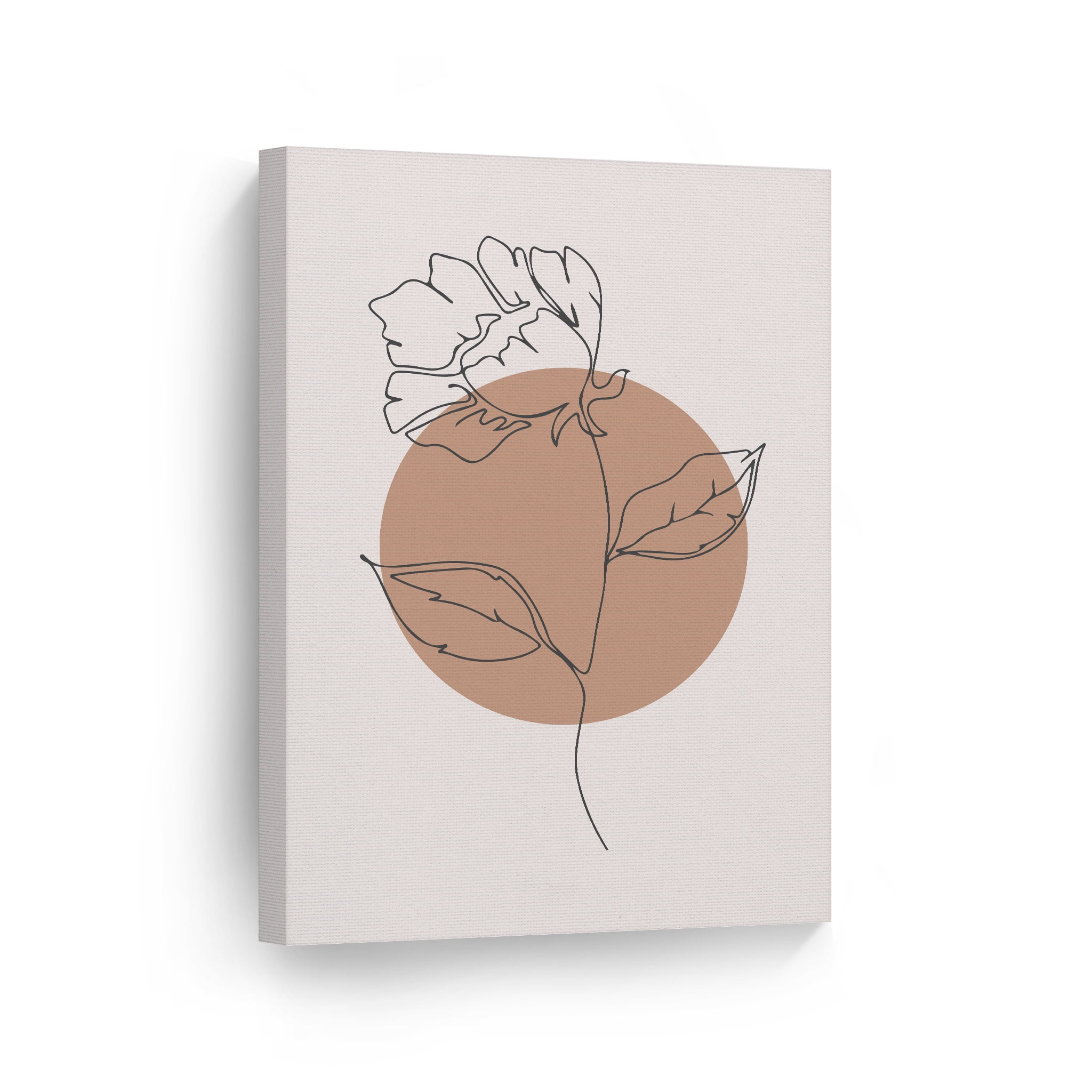 Smile Art Design Boho One Line Minimalism Art Flower and Geometric ...