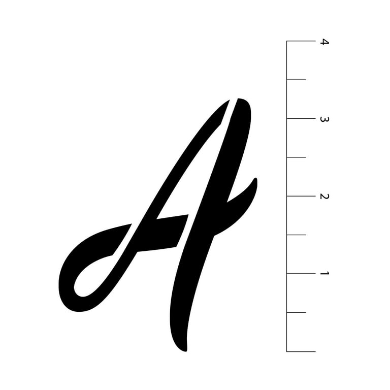 Cursive Letter R Stencil