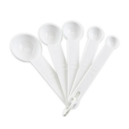 Pack of 5 Measuring Spoons Plastic Stackable Tablespoon Home Hotel ...