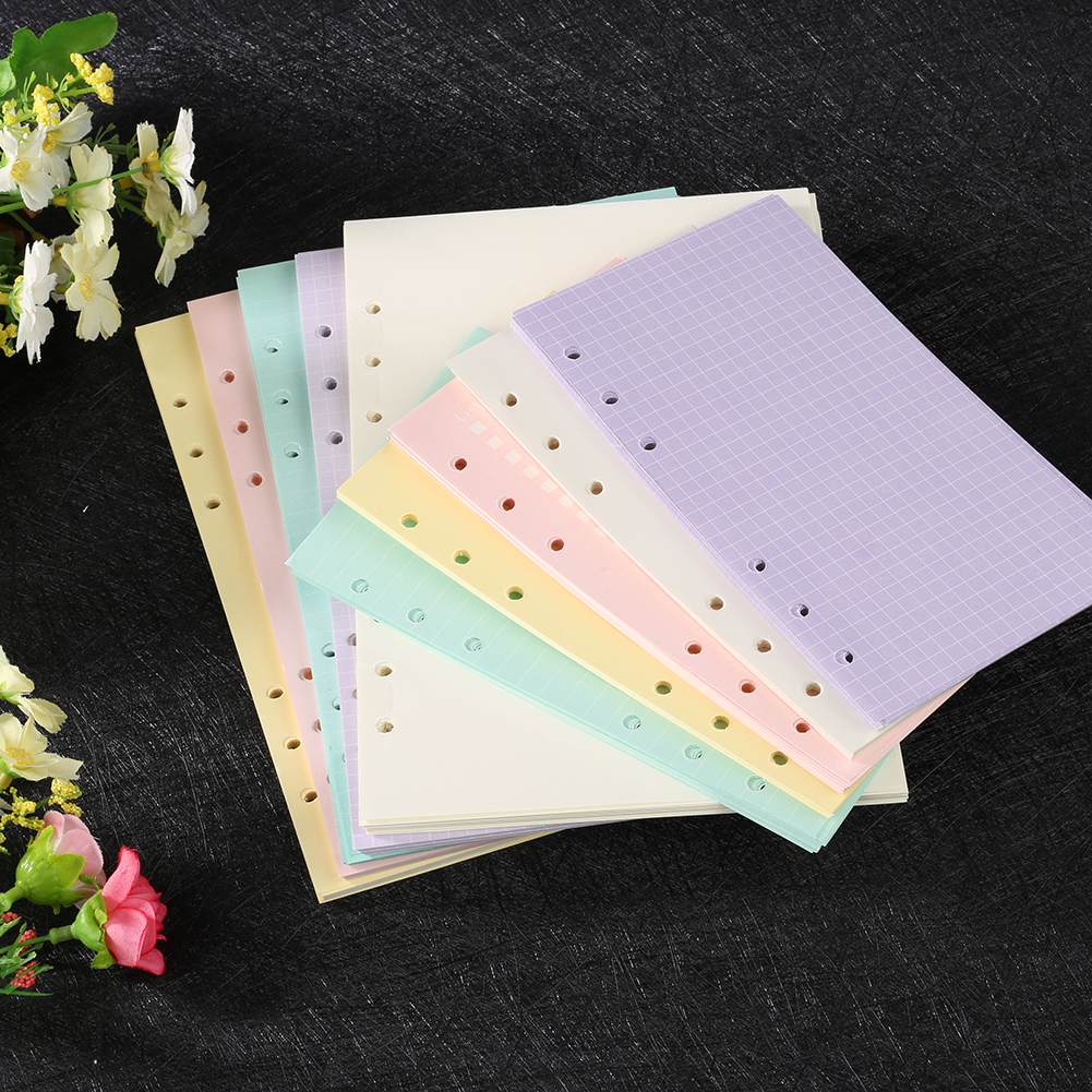 NUZYZ 40 Sheets A5 A6 6 Hole Punched Loose leaf Notebook Filler Papers NUZYZ 40 Sheets A5 A6 6 Hole Punched Loose leaf Notebook Filler Papers