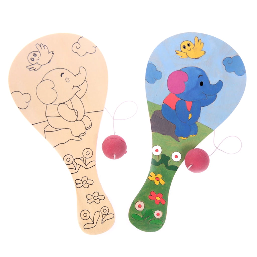 HGYCPP Handcraft Interactive Montessori DIY Paddleball with String ...