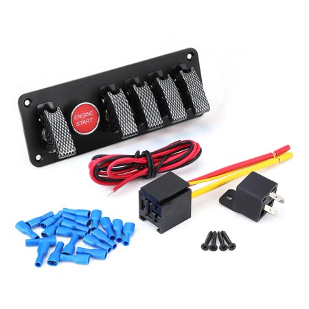 Ccdes Racing Ignition Switch Panel, Racing Panel,12V 40A 6 Group Toggle ...