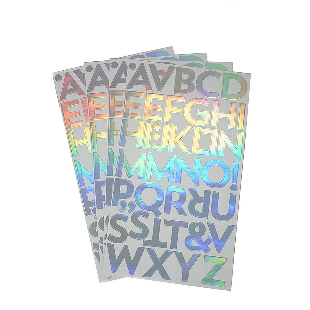 Iridescent Rainbow Alphabet Stickers, 172-Piece - Walmart.com