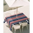 54x80 Inch Outdoor Tablecloth with Umbrella Hole Zipper Rectangle Navy ...