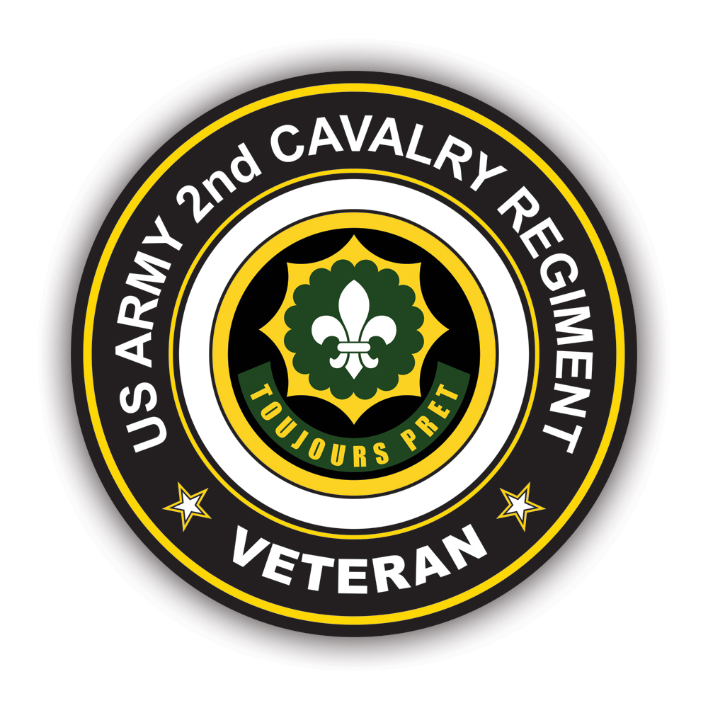 2nd Cavalry Regiment Veteran Sticker Decal - Self Adhesive Vinyl - Weatherproof - Made in USA ...