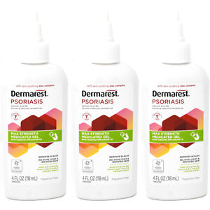 3 Pack Dermarest Psoriasis Max Strength Medicated Gel 4 Fluid Ounces ...