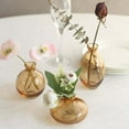 Efavormart Set of 3 Small Gold Glass Bud Vase Table Centerpieces With Metallic Gold Rim, Modern ...