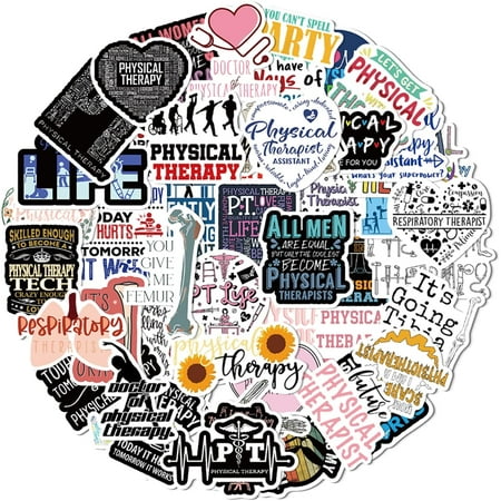 Physical Therapy Stickers 50 Pcs, Health GiftsVinyl Decal, Waterproof ...