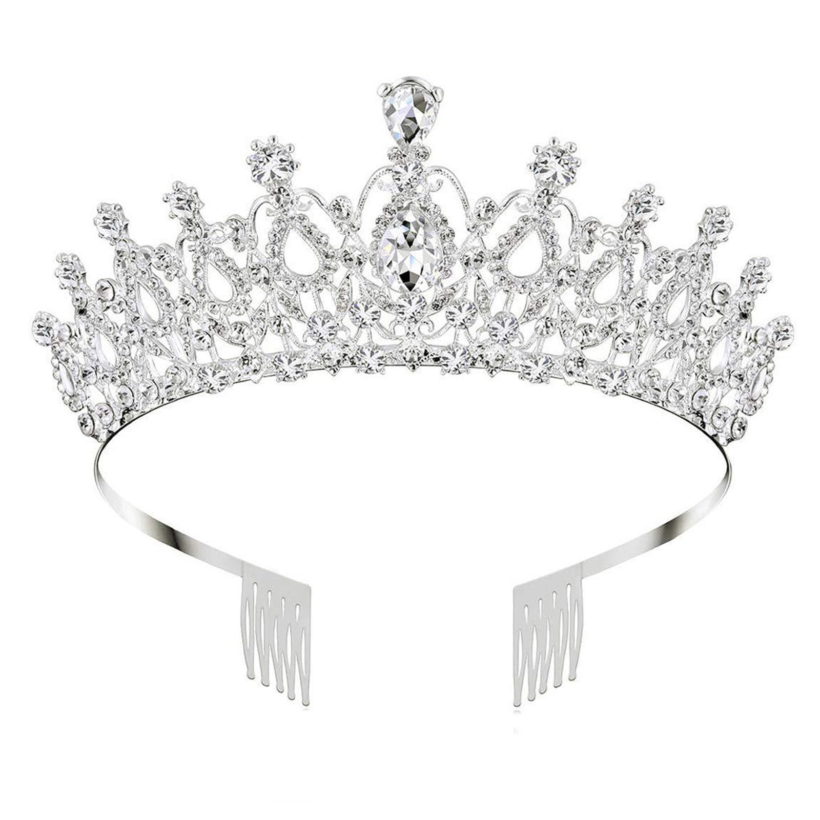 HOTYA Crystal Crowns Tiaras Princess Crown Wedding Tiaras For Bride ...