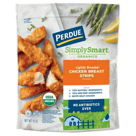 PERDUE SIMPLY SMART Organics Lightly Breaded Chicken Breast Strips, 15 ...