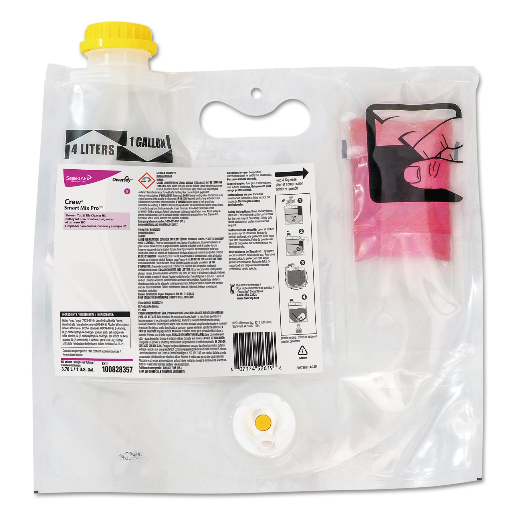 Diversey Crew Concentrated Shower, Tub & Tile Cleaner, Fresh Scent, 81 ...