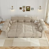LLappuil Modular Sectional Sofa, 12 Seat Modular Sectional Sofa ...