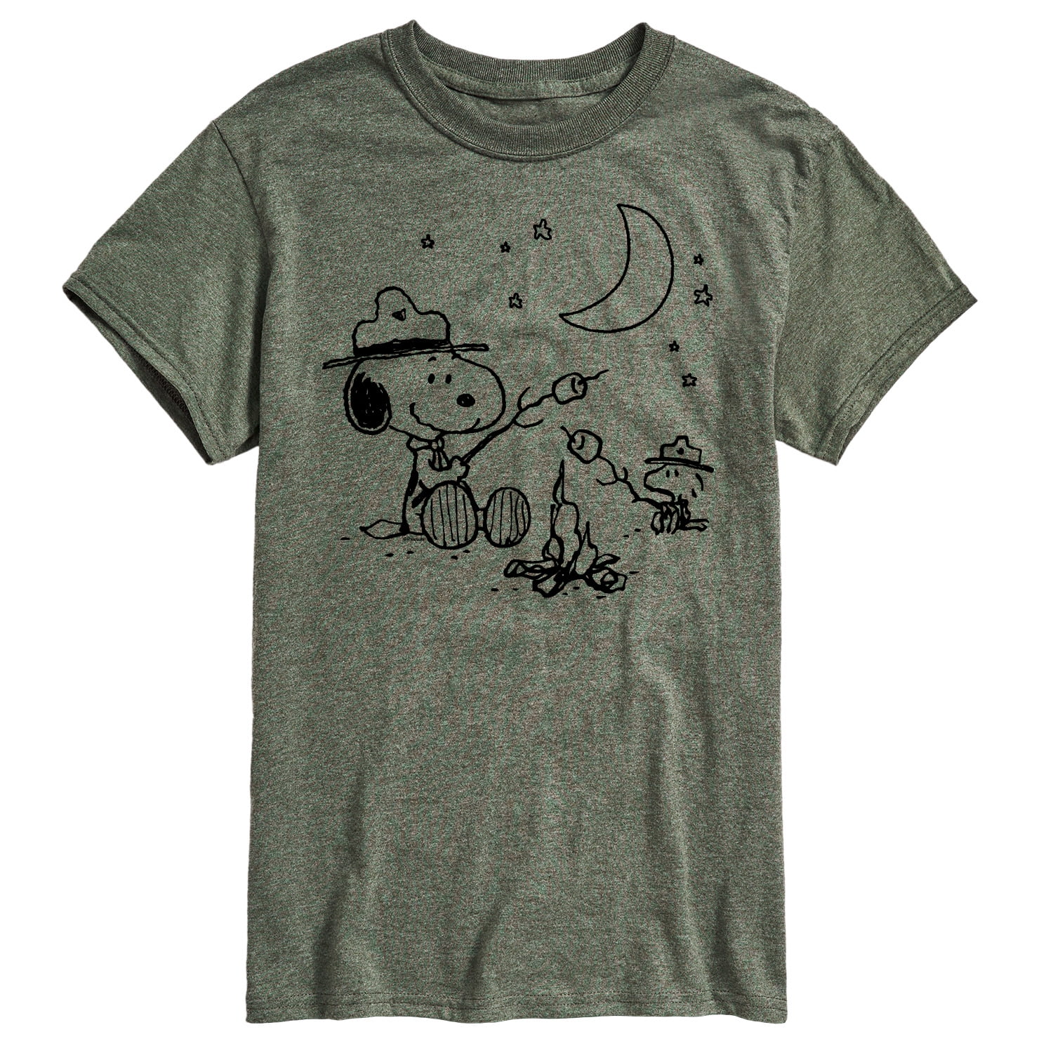 Peanuts - Snoopy Camping - Men's Short Sleeve Graphic T-Shirt - Walmart.com
