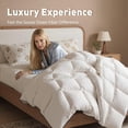 Extra Fluffy White Goose Feather Down Fiber Comforter, Super Cozy and ...