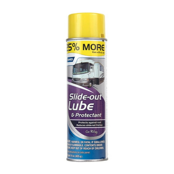 Camco 41105 Rv Slide-Out Lubricant, 15 Ounce Aerosol Can, Liquid, Mild ...