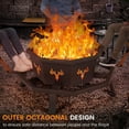 Meteorleg 35 Inch Octagonal Fire Pit,Outdoor Fire Pit,Wood Burning ...