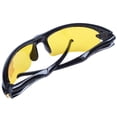 black frame yellow Night Vision sheet outdoor Cycling Sunglasses ...