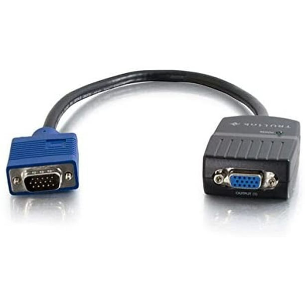 C2G 29587 11 Inch 2-Port VGA Monitor Splitter Cable, Black - Walmart.ca