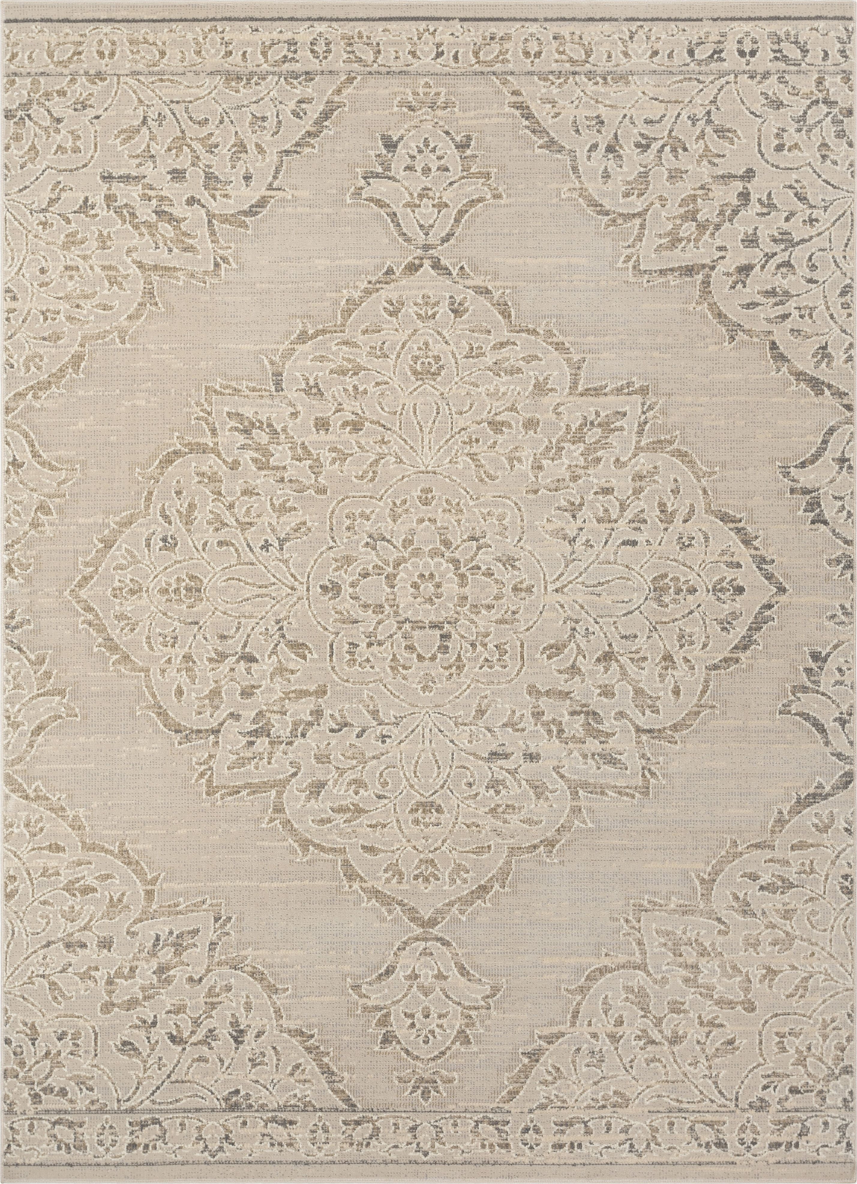 Well Woven Campo Medallion Contemporary Area Rugs, Beige - Walmart.com