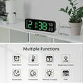 JoFomp Digital Wall Clock Large Display, 9" LED Wall Clocks for Living ...