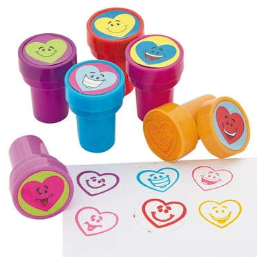US TOY MX455 Smiley Face Ink Stampers - 6 Pieces - Walmart.com