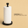 Black Countertop Paper Towel Holder, Modern Minimalist Bell End Design ...