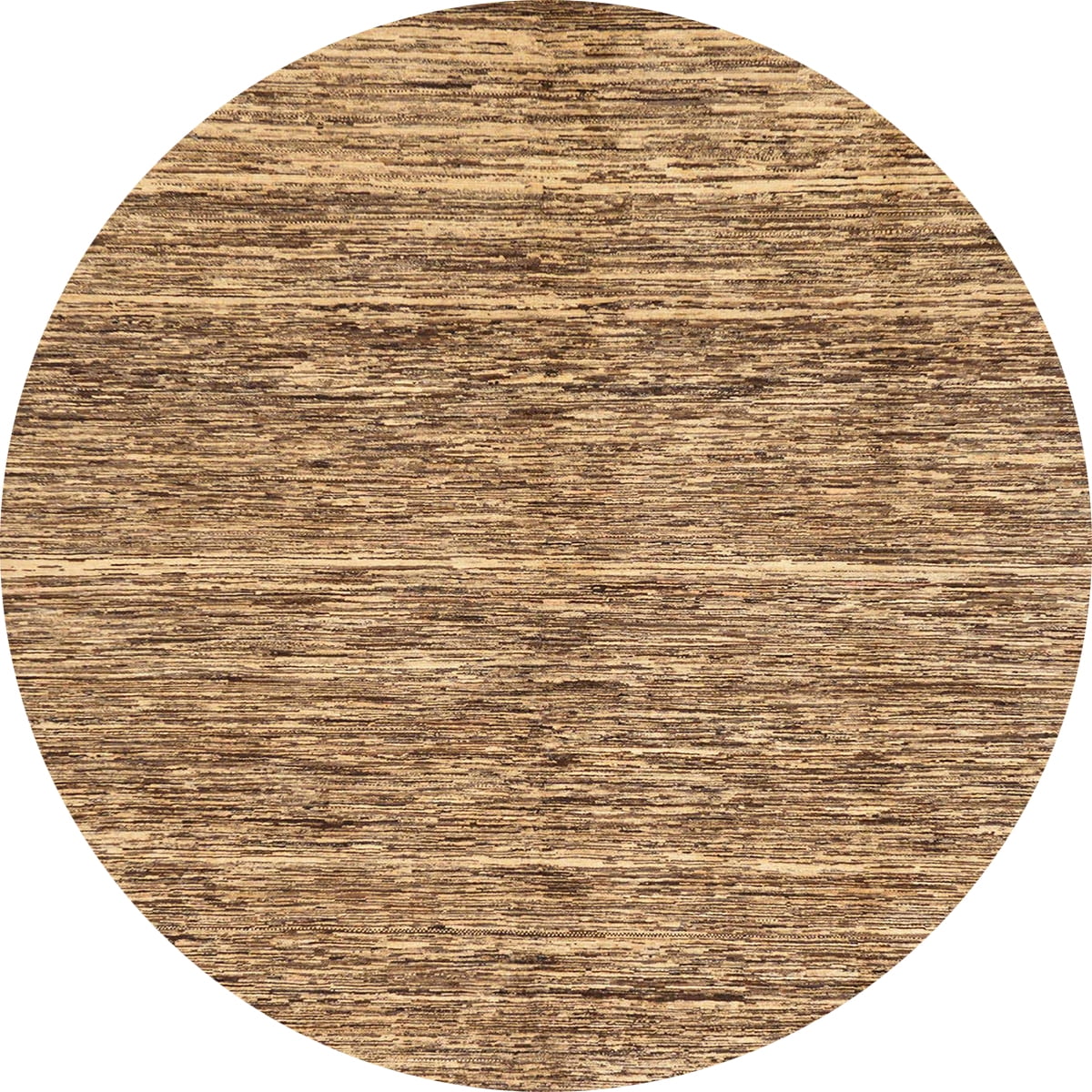 Ahgly Company Indoor Round Abstract Light Brown Abstract Area Rugs, 6 ...